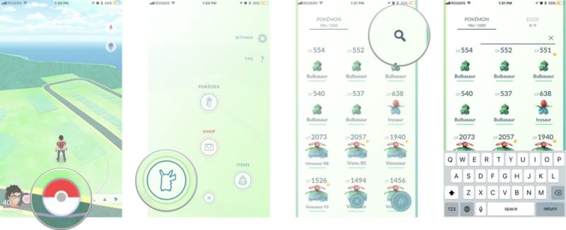 [GUIDE] Les filtres de recherche dans Pokémon Go