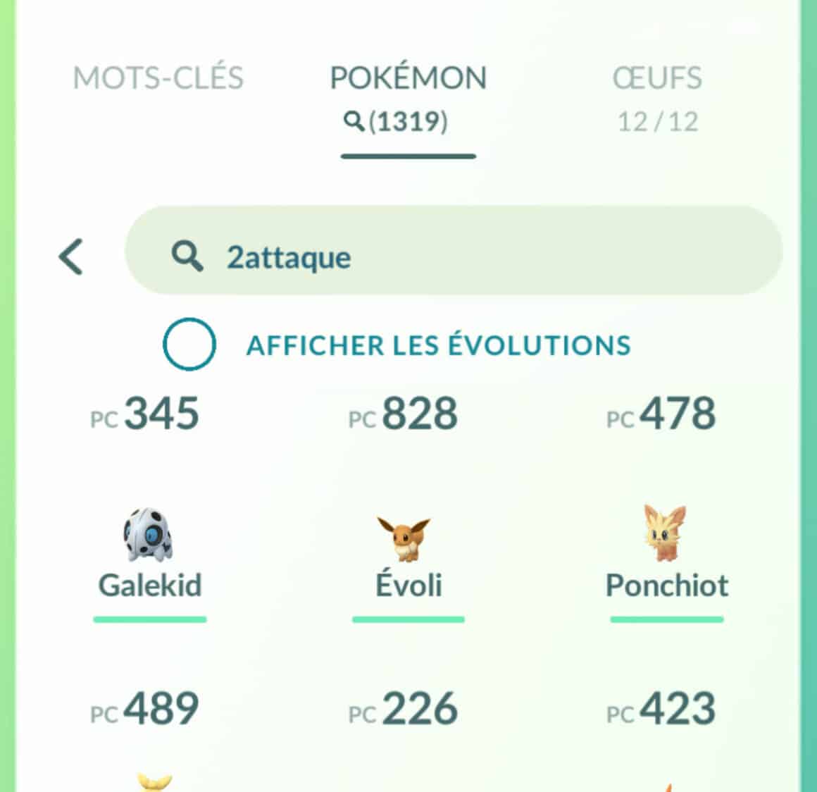 [GUIDE] Les filtres de recherche dans Pokémon Go