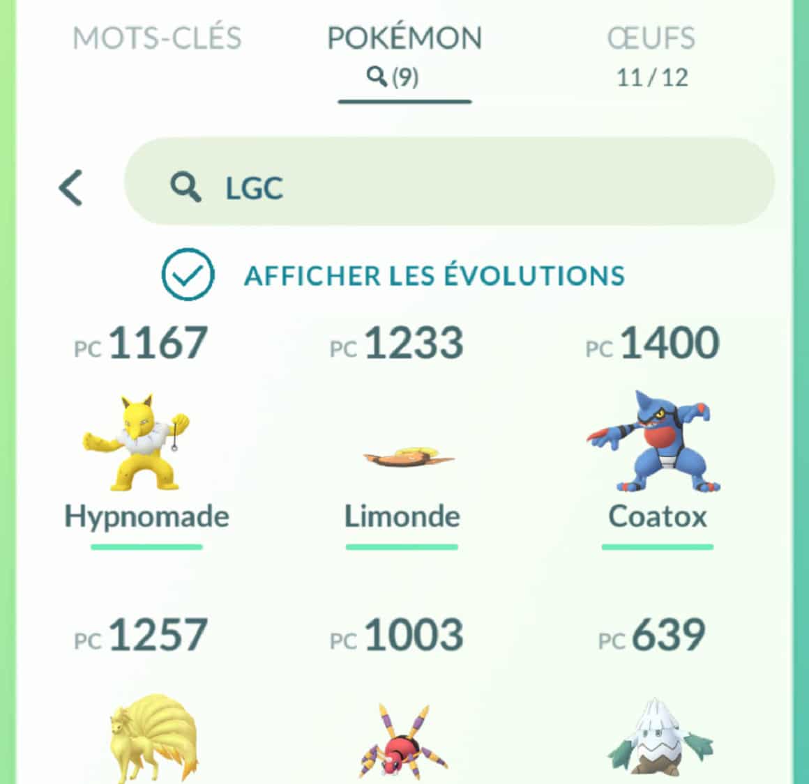 [GUIDE] Les filtres de recherche dans Pokémon Go