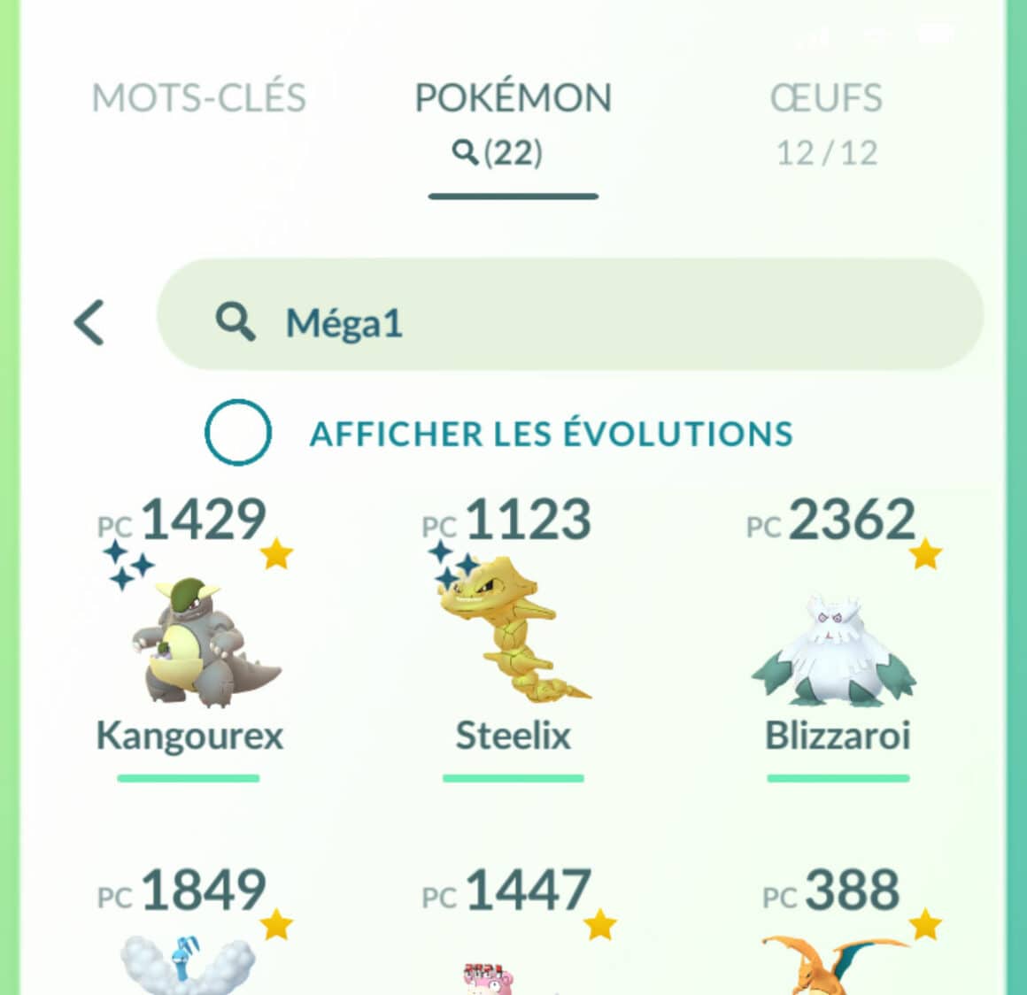 [GUIDE] Les filtres de recherche dans Pokémon Go