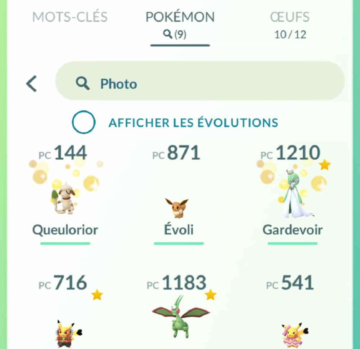 [GUIDE] Les filtres de recherche dans Pokémon Go