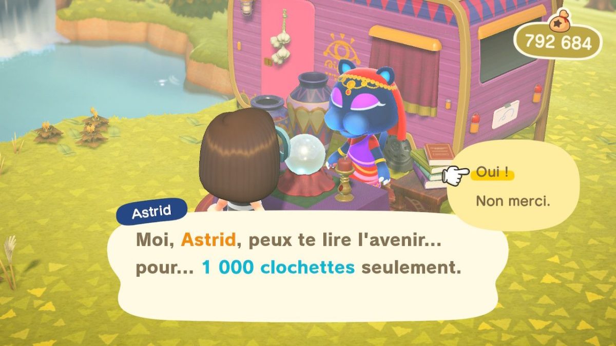 Astrid la voyante dans Animal Crossing New Horizons