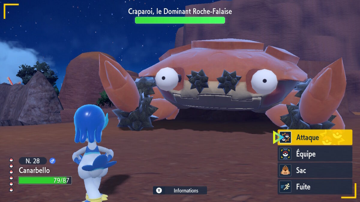 Vaincre le Dominant Roche-Falaise : Craparoi dans Pokémon Écarlate et ...
