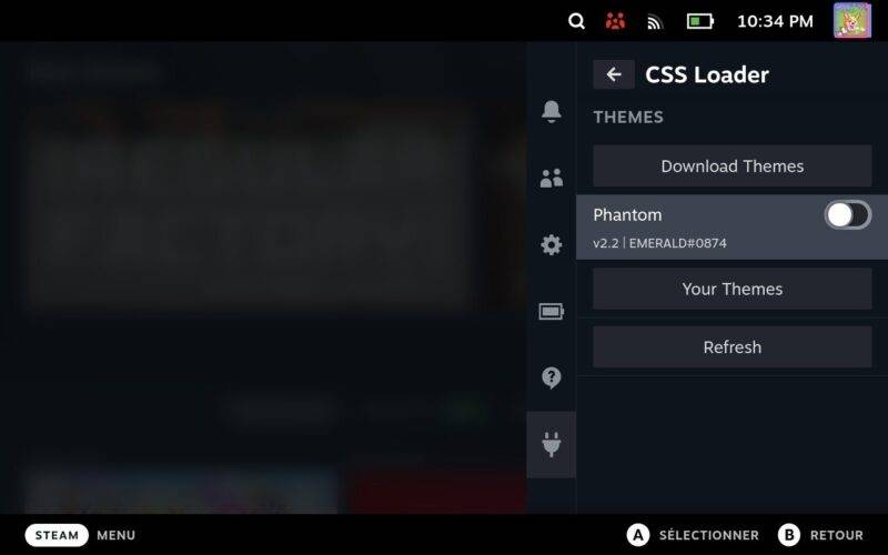 Installer CSS Loader via Decky Loader pour installer des thèmes sur ...