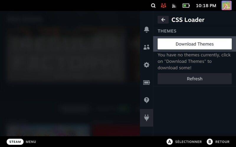 Installer CSS Loader via Decky Loader pour installer des thèmes sur ...