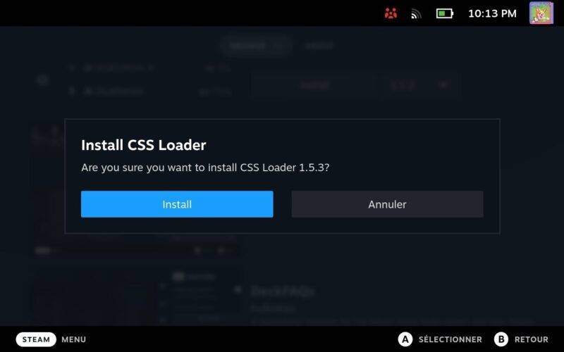 Installer CSS Loader via Decky Loader pour installer des thèmes sur ...