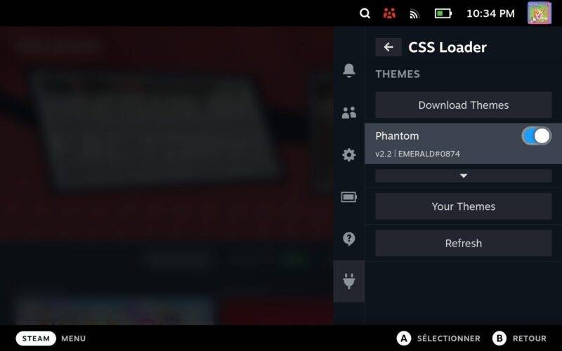 Installer CSS Loader via Decky Loader pour installer des thèmes sur ...