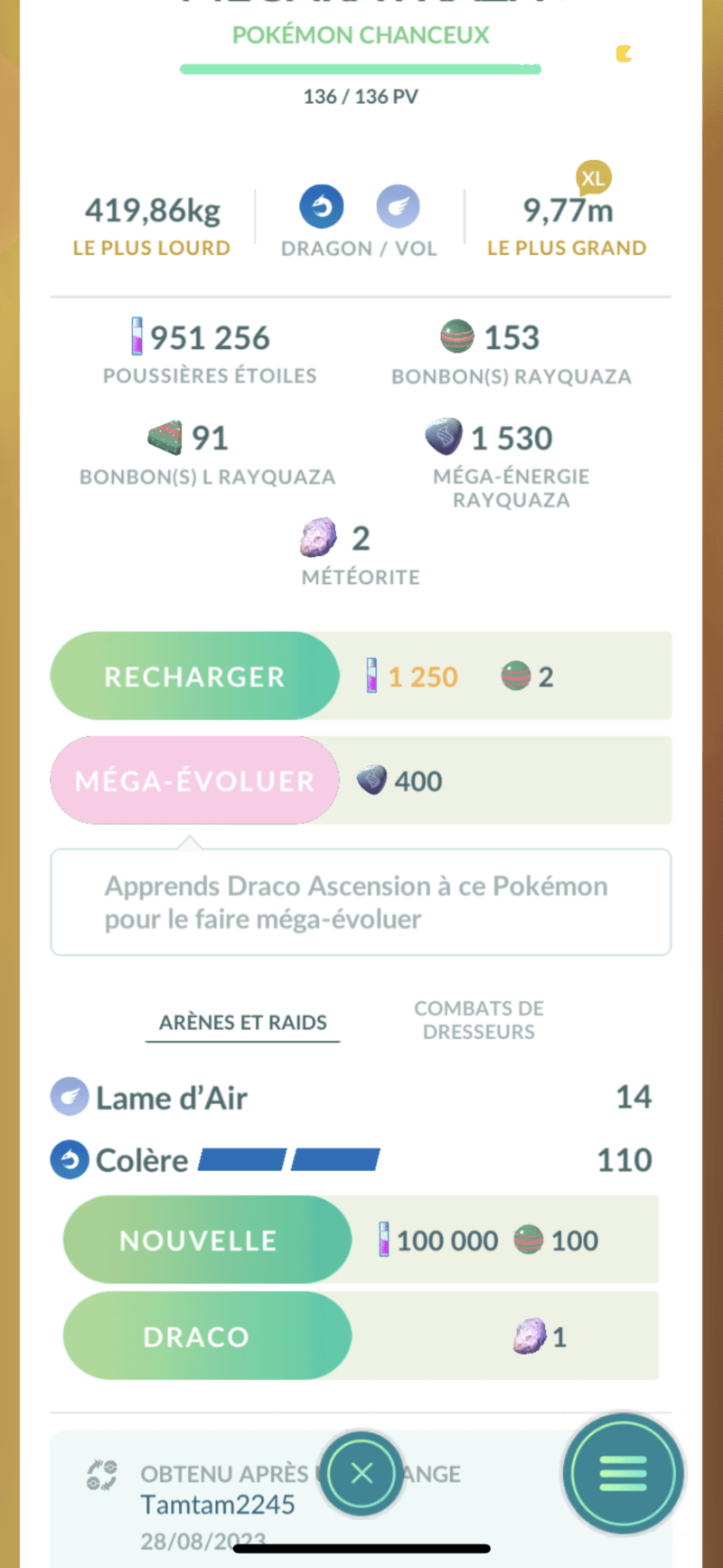 Le guide d'évolution de Méga-Rayquaza et comment trouver des Météorites ...