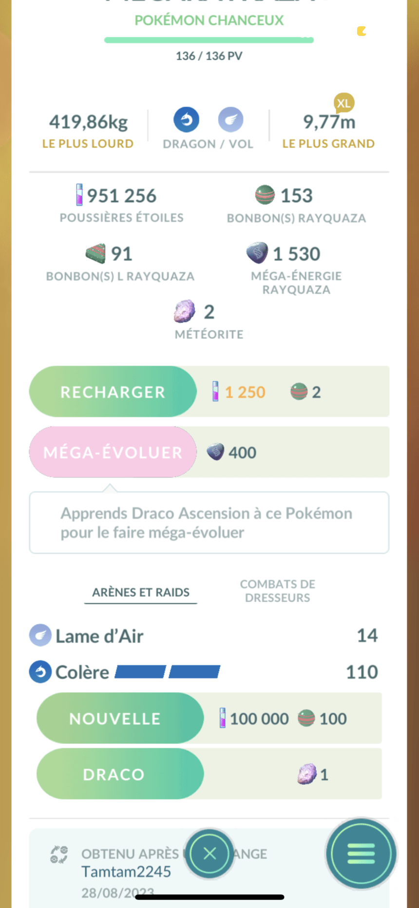 Le guide d'évolution de Méga-Rayquaza et comment trouver des Météorites ...