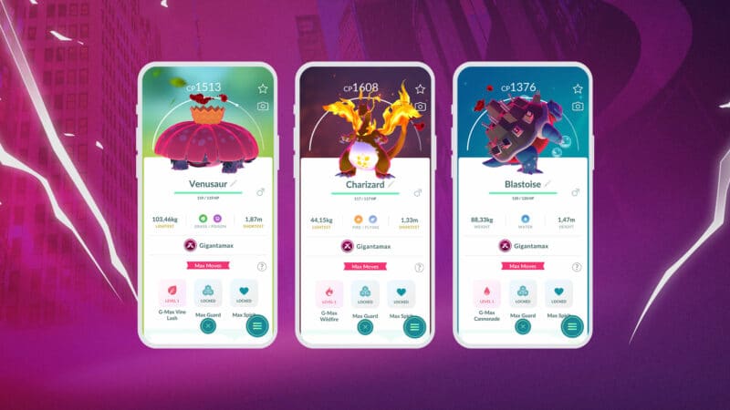 Guide complet des Gigamax et capacités G-Max dans Pokémon GO