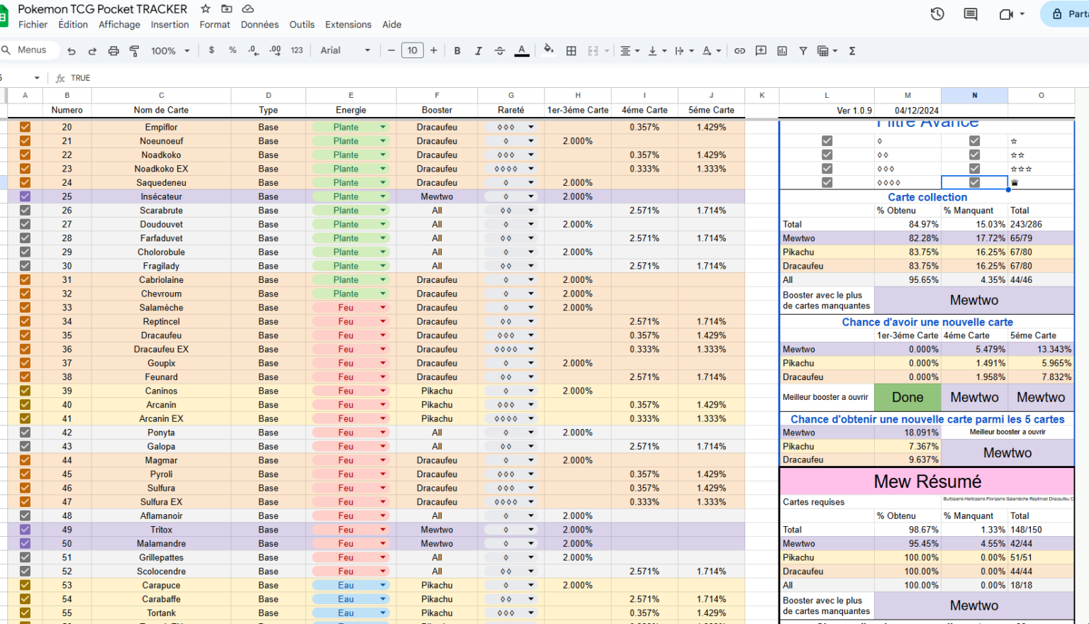 Pokémon Pocket : Outils pratiques de suivi de collection