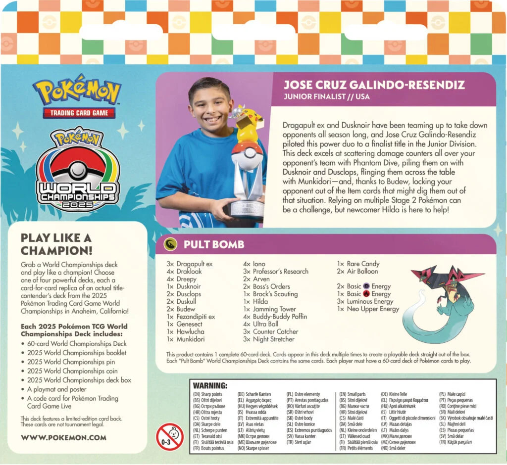 JCC Pokémon : Les decks des Championnats du Monde 2025