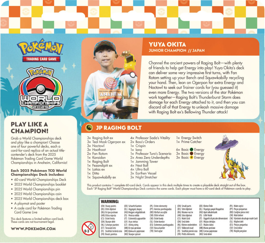 JCC Pokémon : Les decks des Championnats du Monde 2025